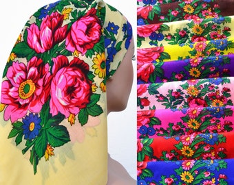 Babushka Head Scarf | Etsy