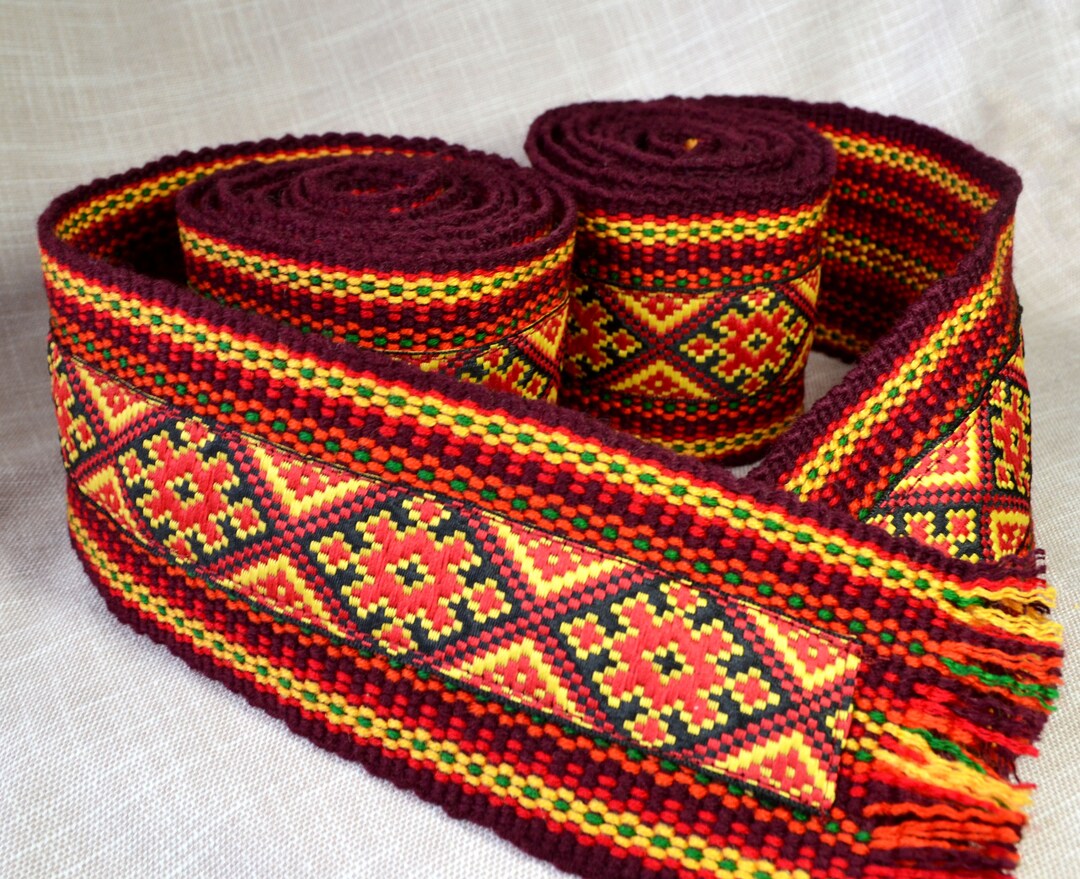 Ukrainian Sash Hutsul Cossack Woven Belt Hutsul Kozak Length 1.5/2/3 ...
