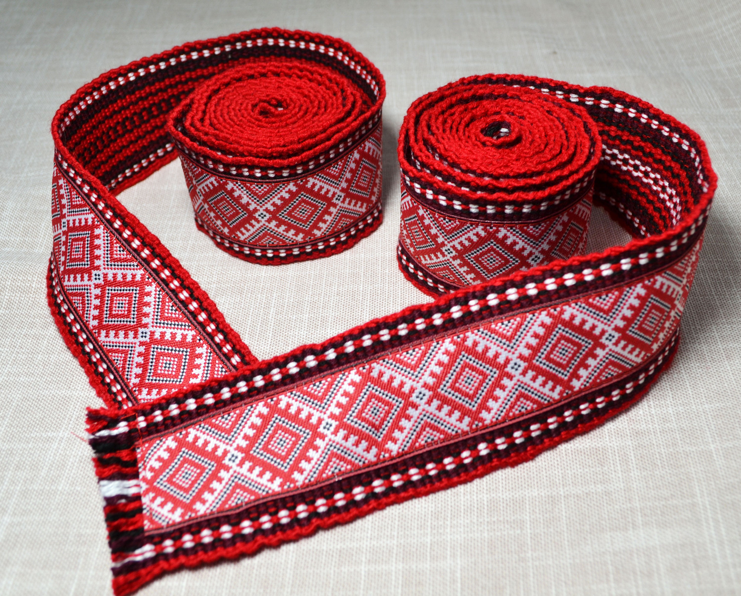 Cossack Woven Belt Kozak Red Sash Ukrainian Gifts Length 2 - Etsy