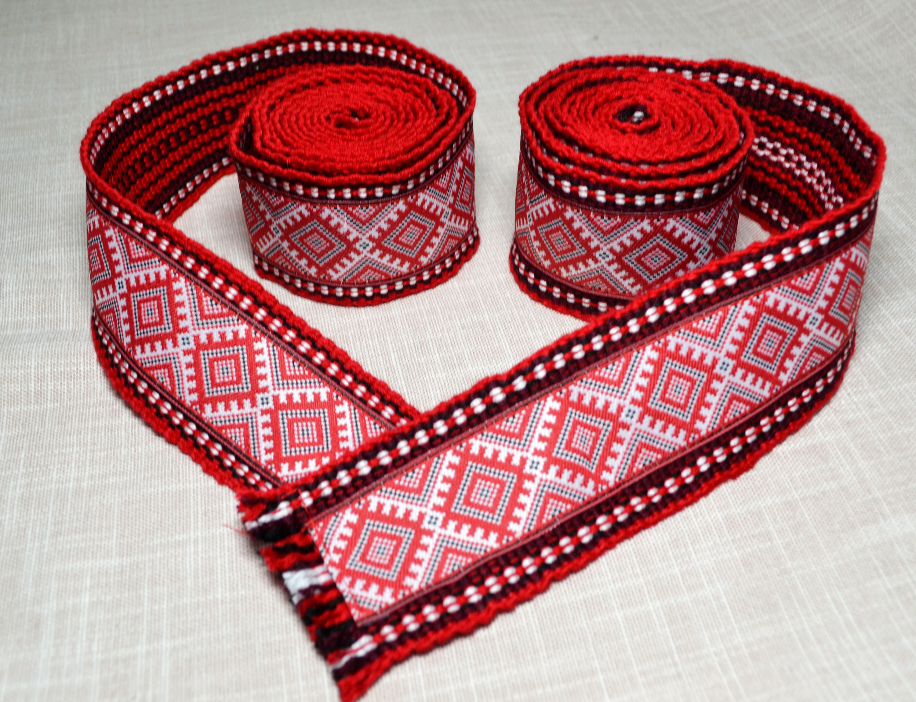 Cossack Woven Belt Kozak Red Sash Ukrainian Gifts Length 2 - Etsy