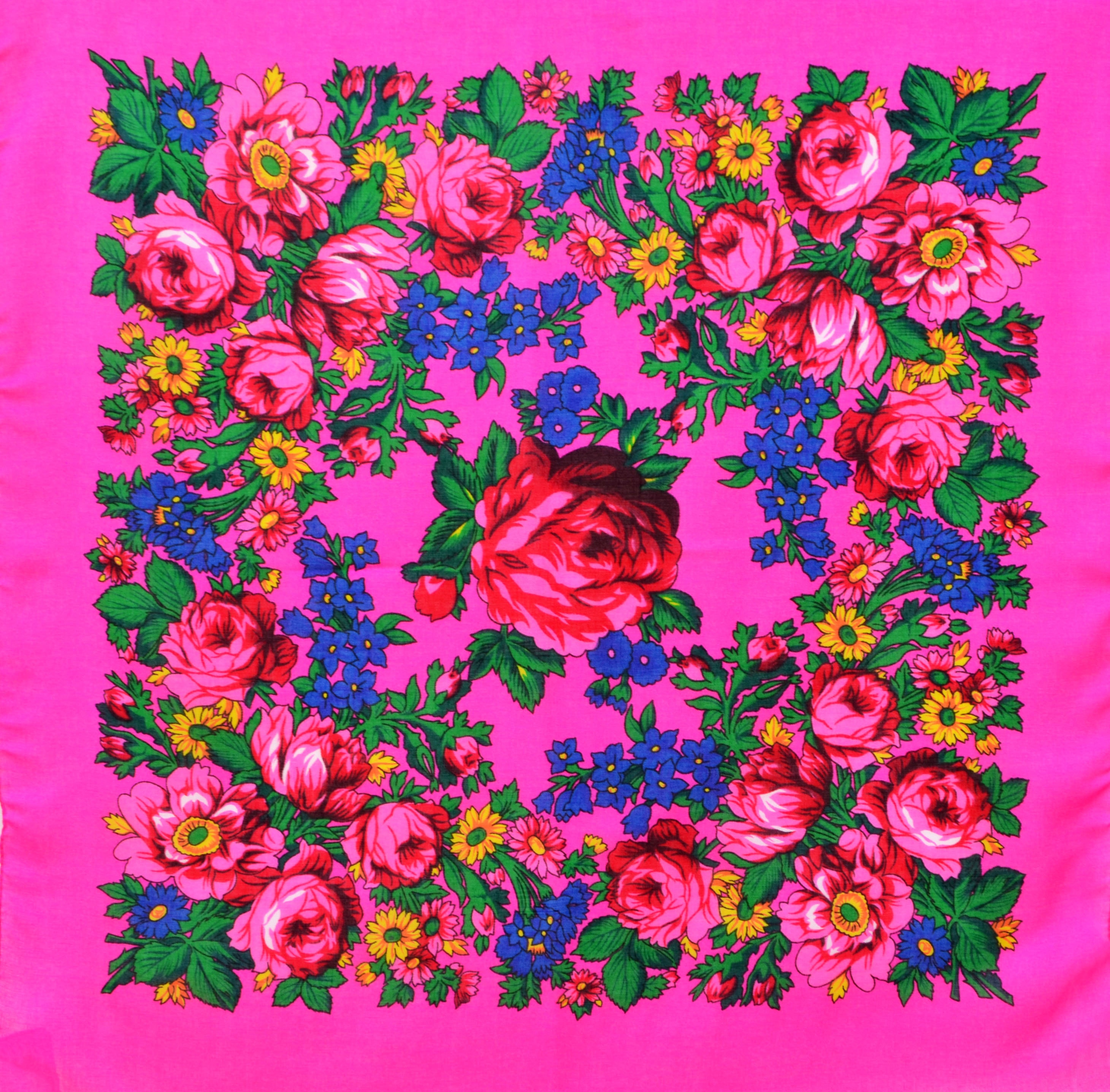 Ukraine Head Scarf Floral Scarves Romani Floral Scarf - Etsy