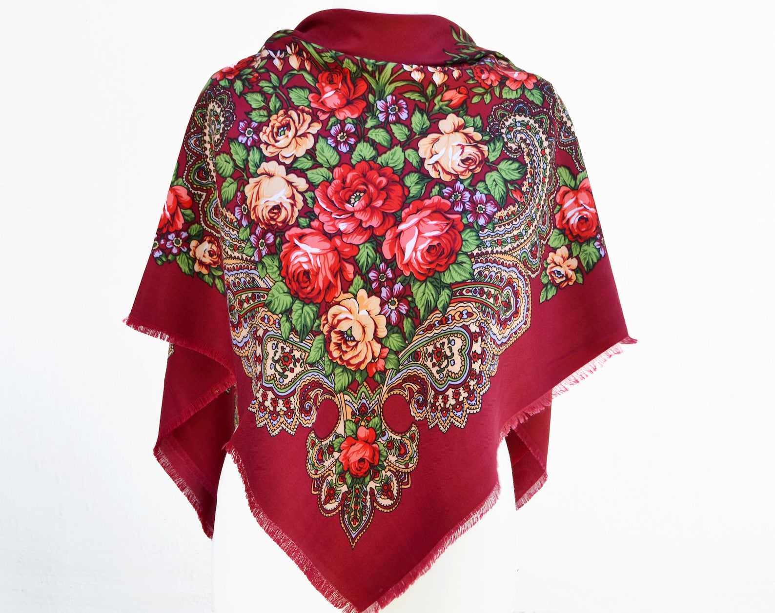 Ukranian Head Scarf Babushka Scarves Size 3937 by - Etsy UK