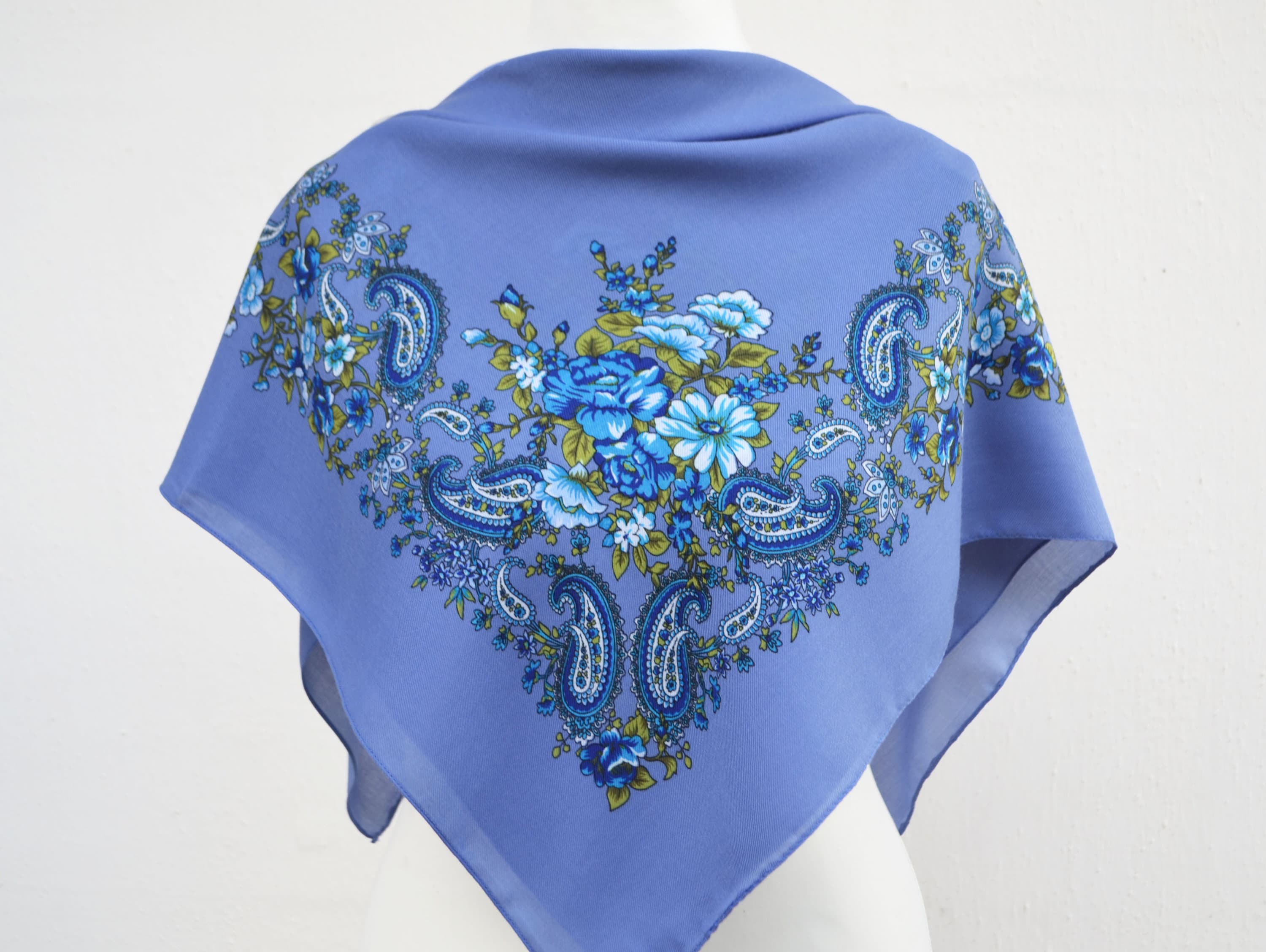 Black Head Scarf Slavic Floral Scarf Babushka Scarf Платок - Etsy