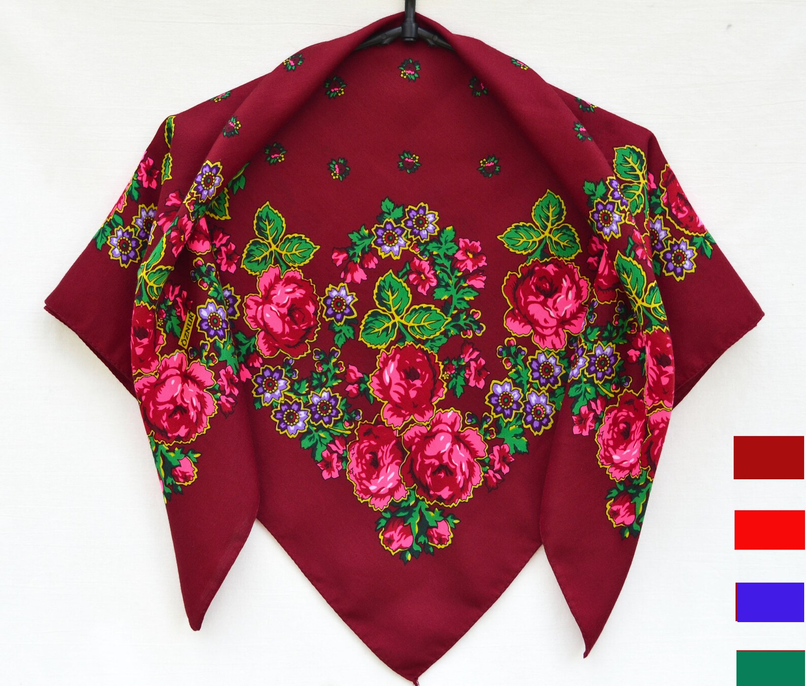 Ukranian Scarves Hustka Slavic Head Scarf Floral Scarfs - Etsy