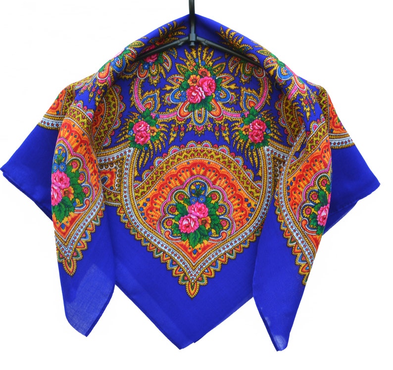 Bufanda Babushka - Pañuelo floral ucraniano para la cabeza - Etsy España