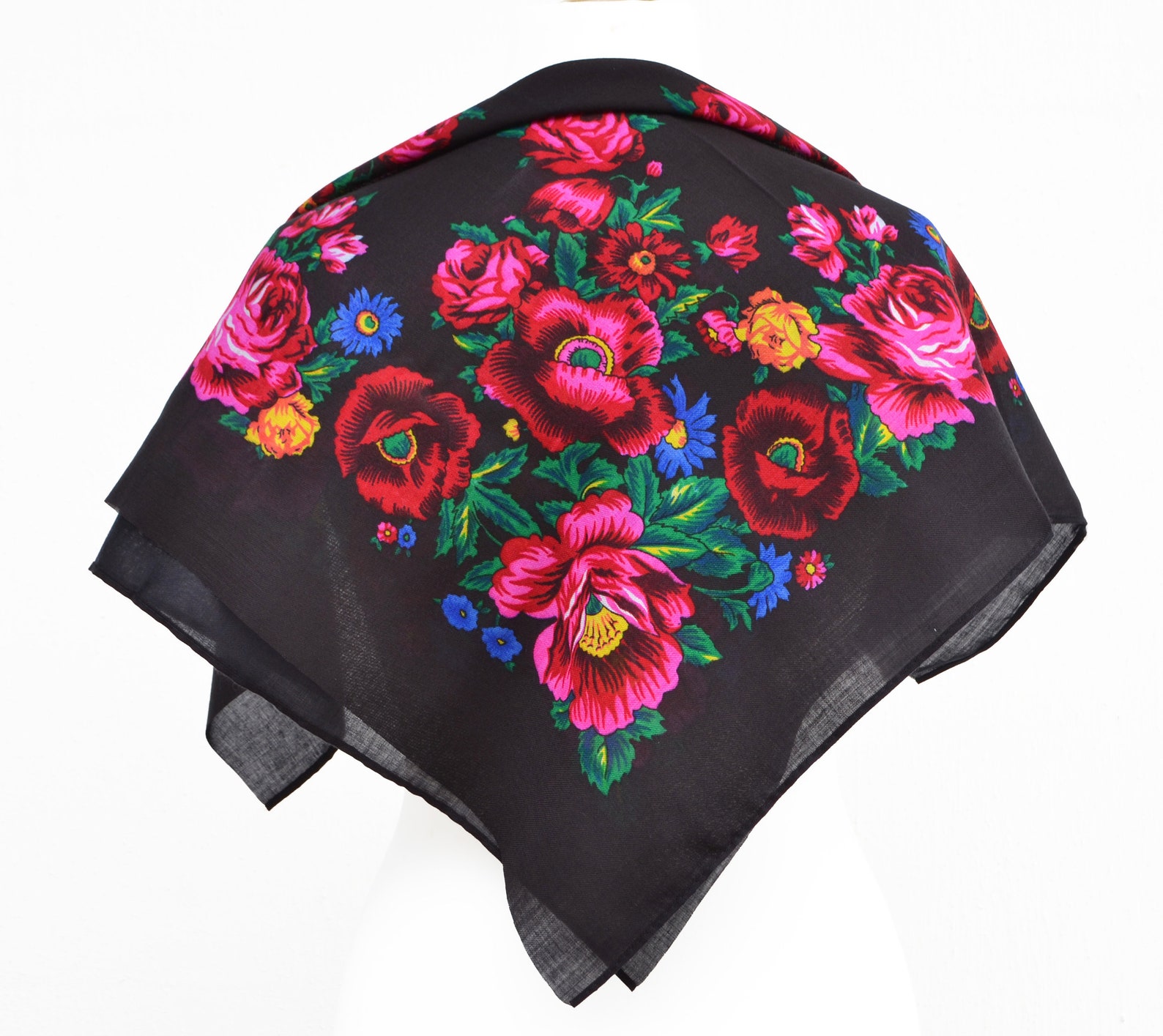 Ukrainian Square Scarves Babushka Head Scarf 2929 | Etsy