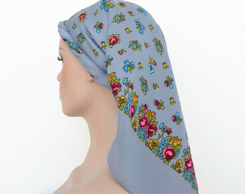 Russian head scarves Floral square scarves Babushka scarf | Etsy