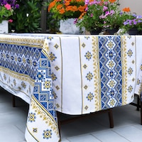 Ukrainian Tablecloth Christmas Linen Table Covering Made in Ukraine - Etsy