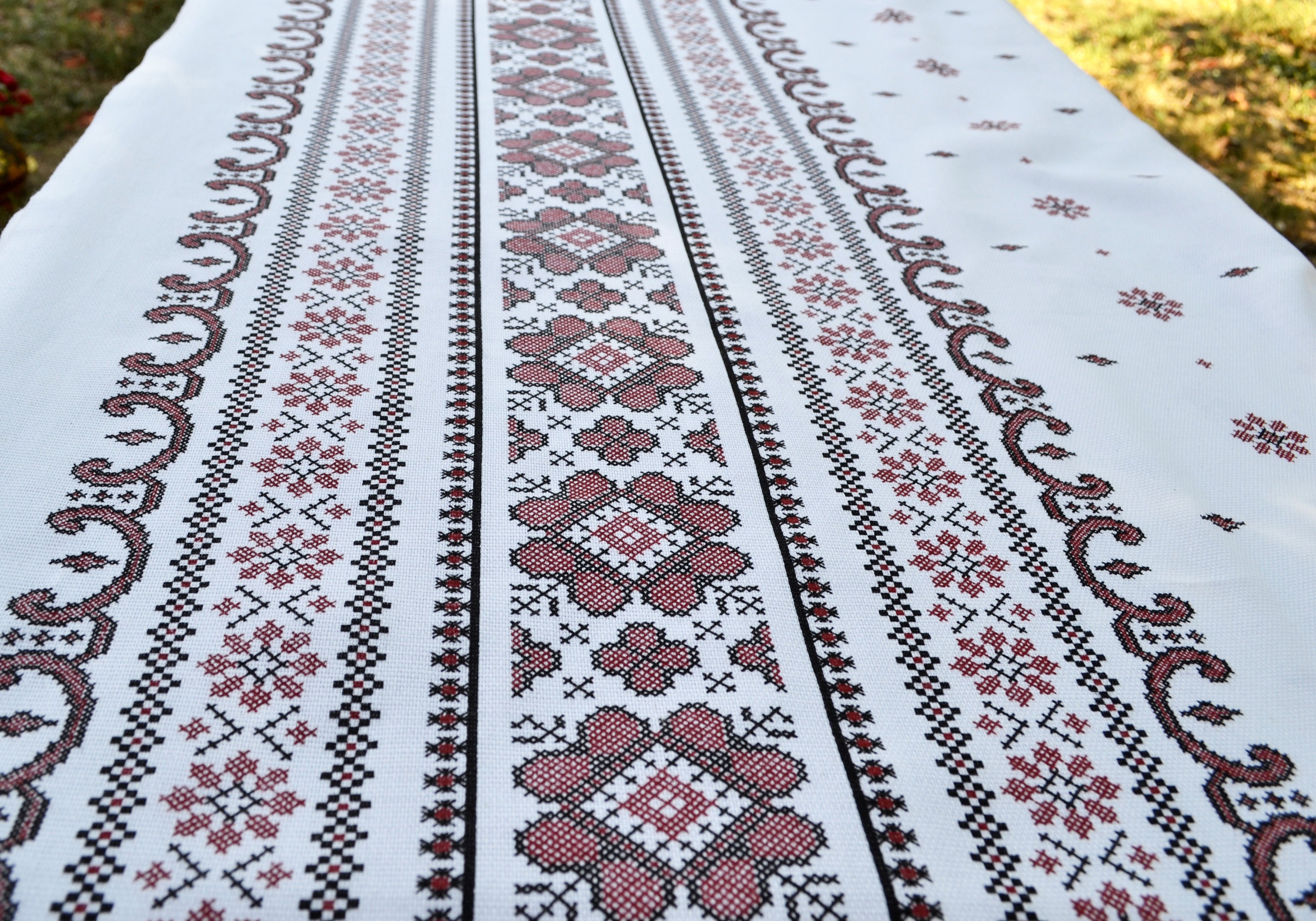 Linen Tablecloth Ukrainian Traditional Embroidery Print - Etsy