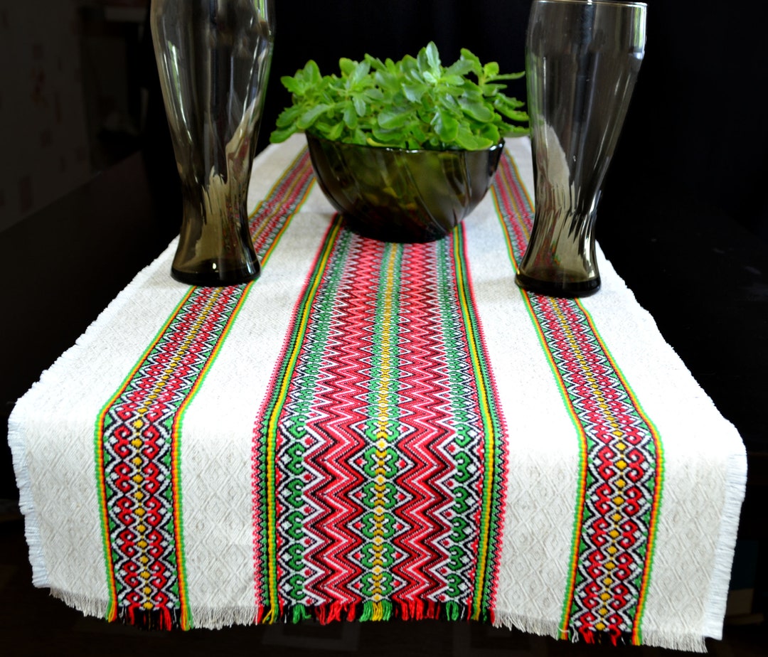 Ukrainian Table Runner Ukrainian Embroidery Runner Red Ukrainian Gifts ...
