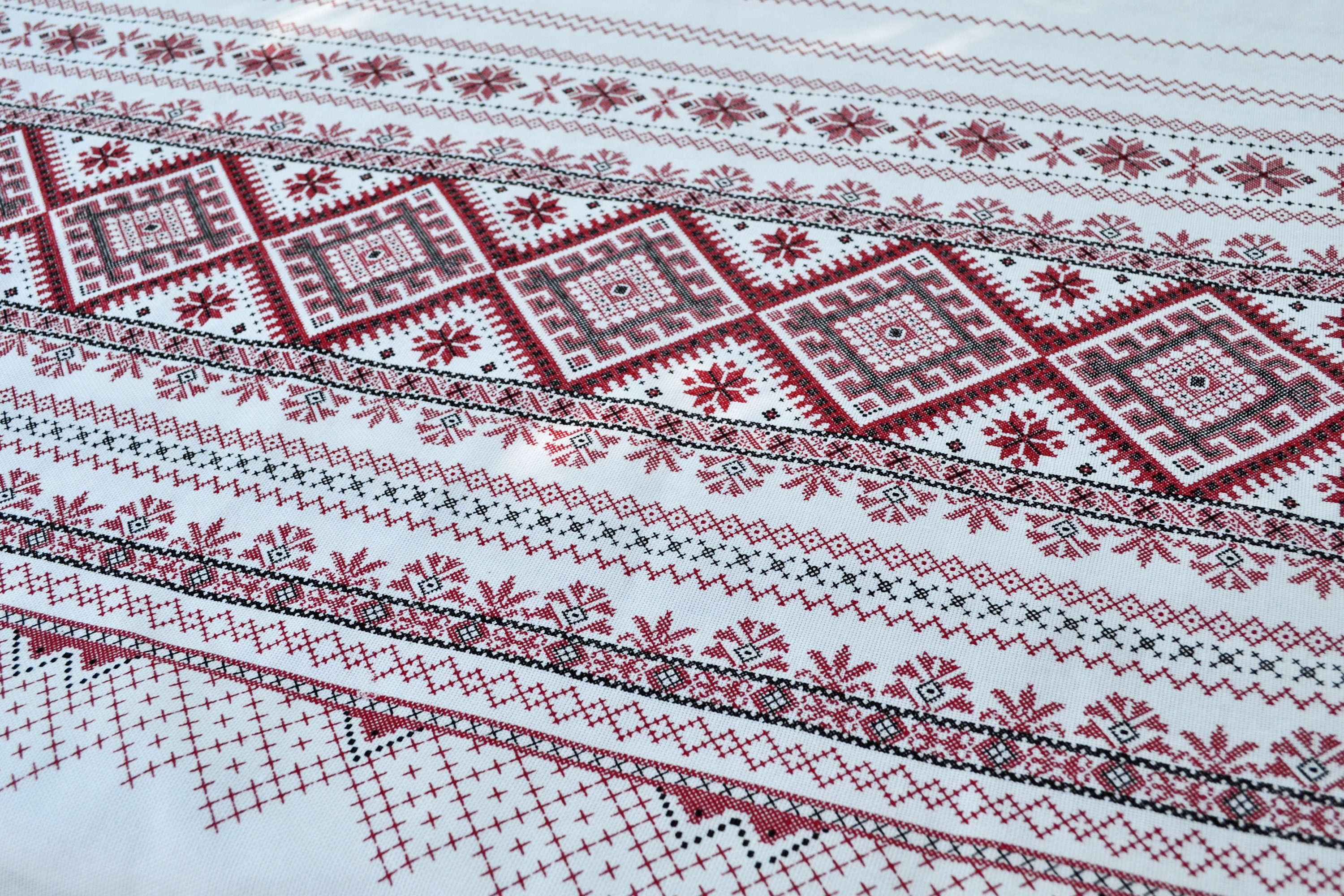 Linen Tablecloth Ukrainian Traditional Embroidery Print - Etsy