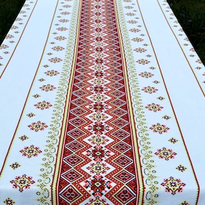 Ukrainian Table Runner Handmade Embroidery Print Slavic Table Cloth - Etsy