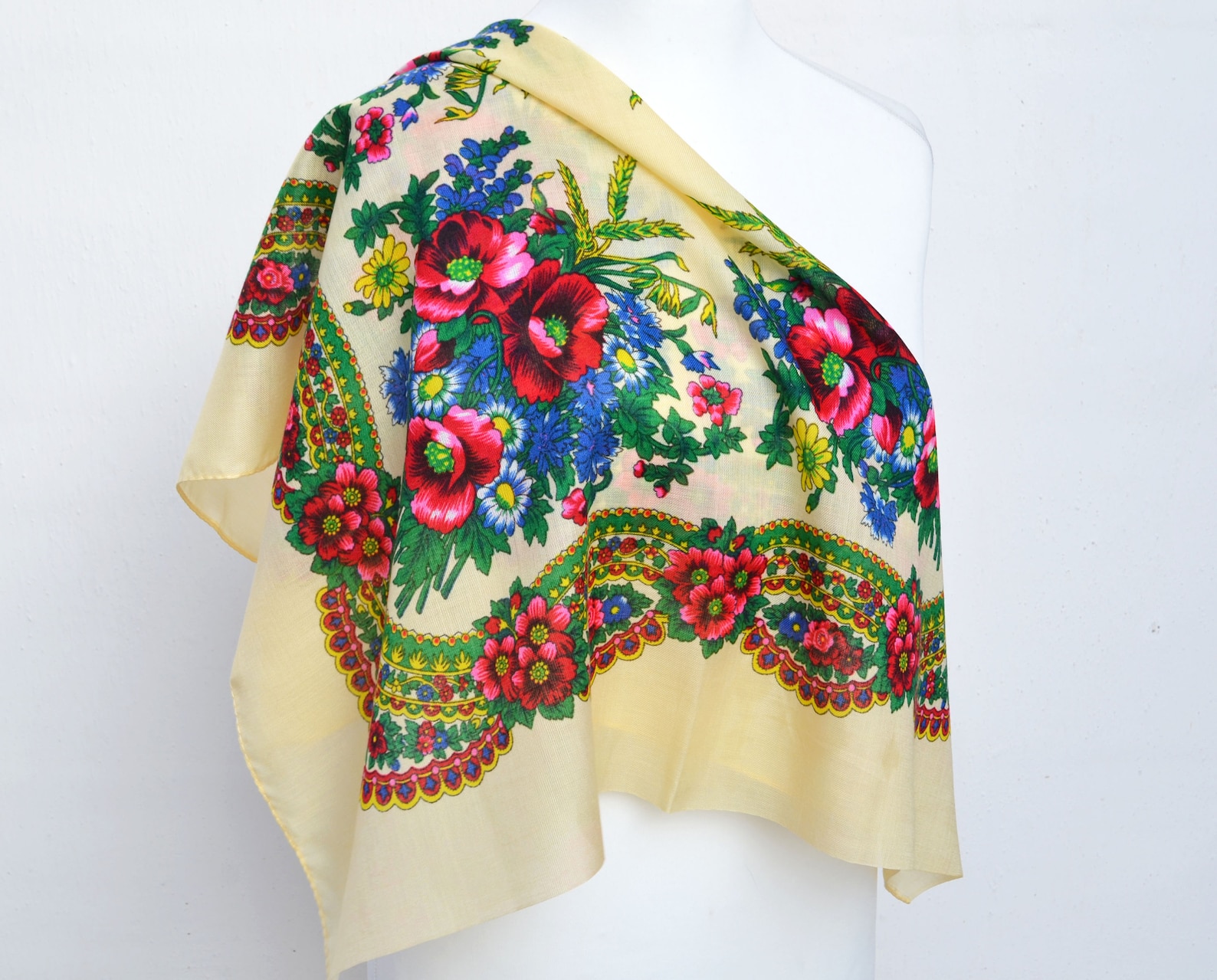 Ukraine Shaw Floral Scarves Ukrainian Head Scarf - Etsy