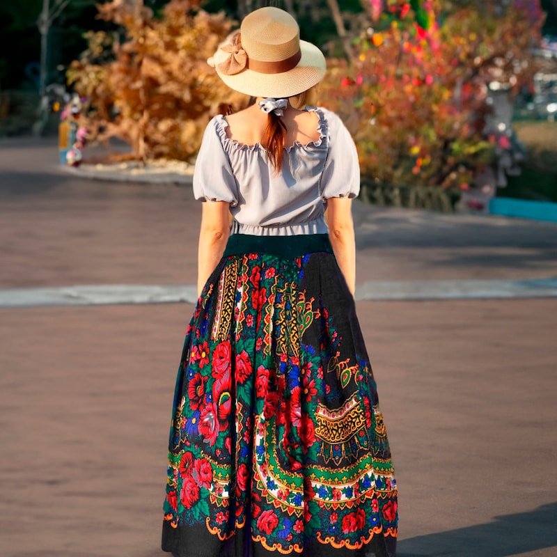 Boho Floral Skirt - Etsy