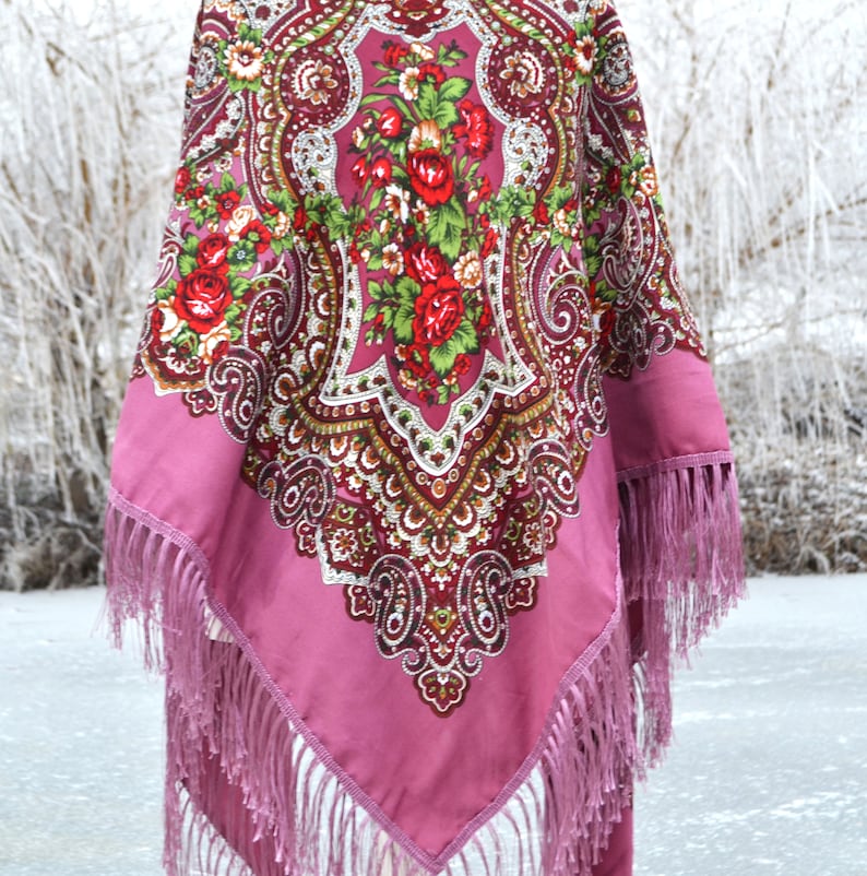 Piano Shawl Fringe Ukrainian Babushka Shawl Ukrainian Gifts - Etsy