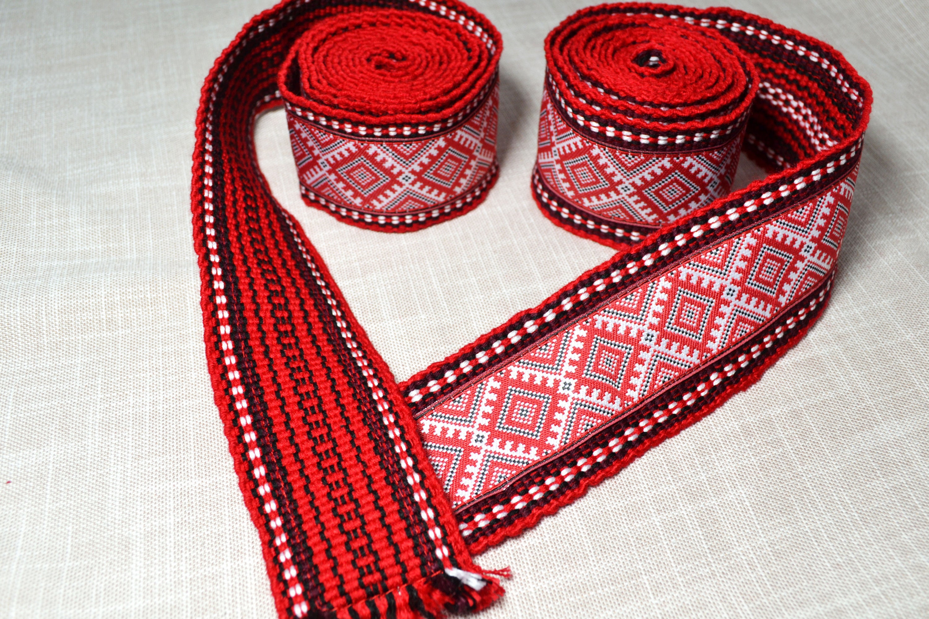 Cossack Woven Belt Kozak Red Sash Ukrainian Gifts Length 2 - Etsy