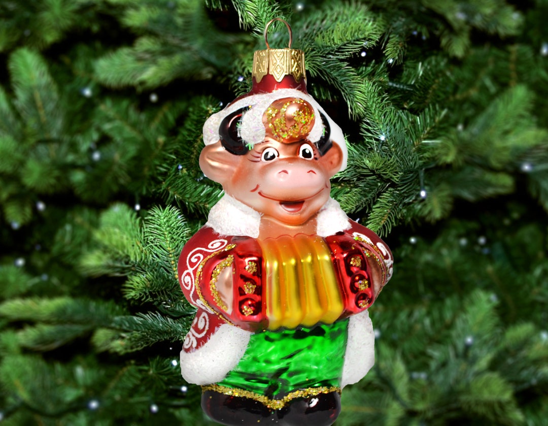 Toro Adornos de árbol de Navidad ucraniano Decoración navideña - Etsy ...