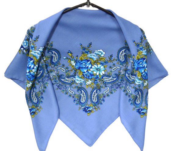 Ukrainian Head Scarf Slavic Floral Scarf Babushka Scarf Платок - Etsy