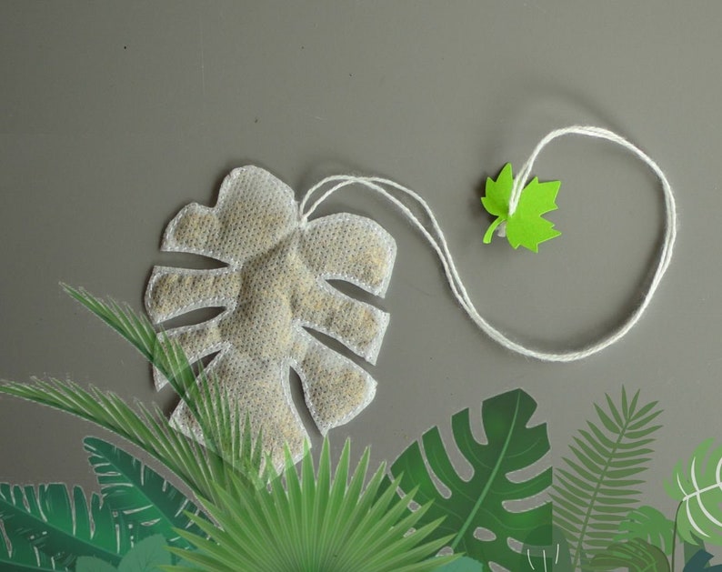 Monstera Shaped Tea Bags 5 Pieces Monstera Leaf Shaped Tea Bags Unique ...