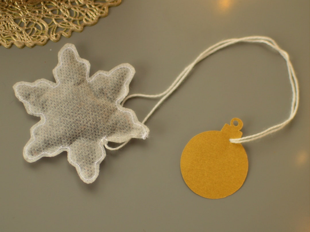 Snowflake Tea Bags With Tree Tag – Set of 5 Christmas Tea - Etsy