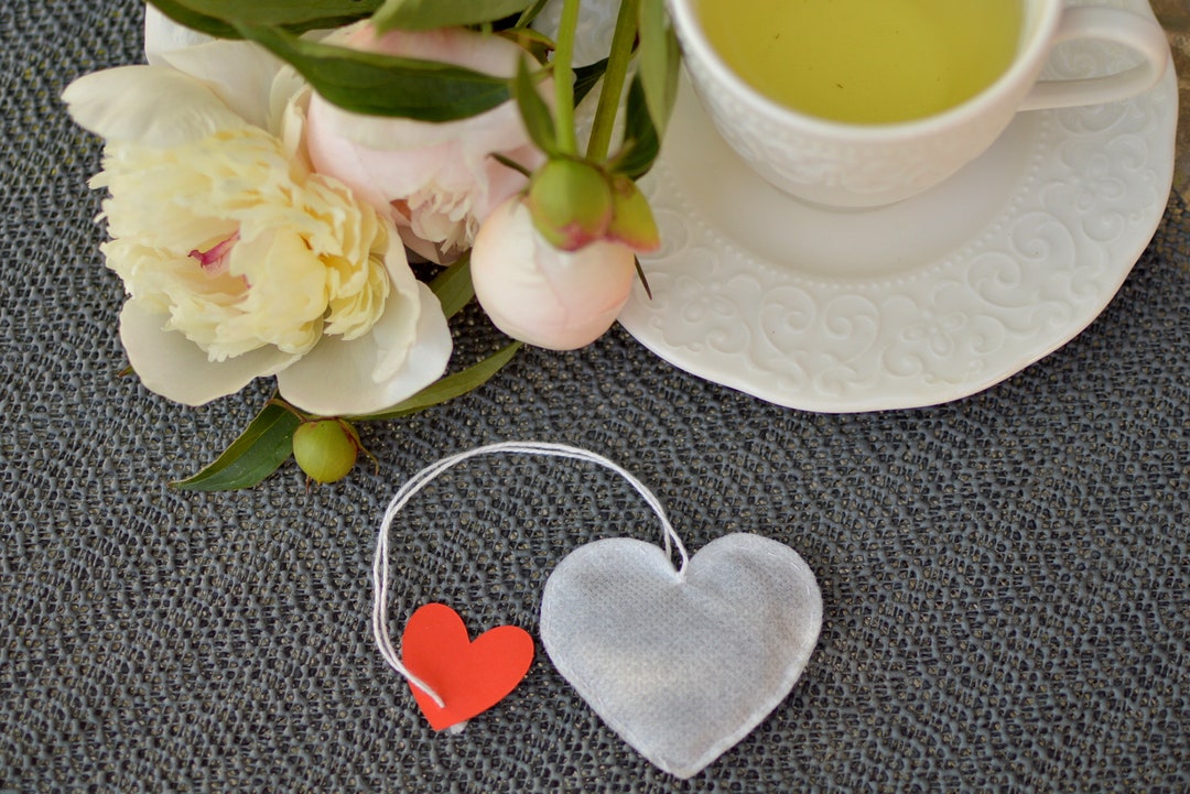 100 Heart Shaped Tea Bags – Handmade Wedding Favors - Etsy