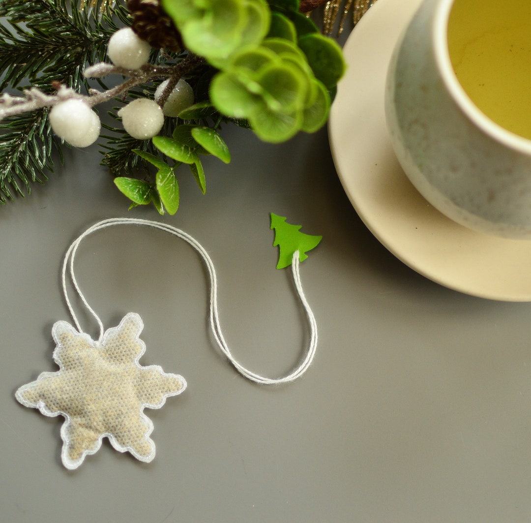 Snowflake Tea Bags Christmas Gift Christmas Tea Bags Xmas Gift Xmas Tea ...
