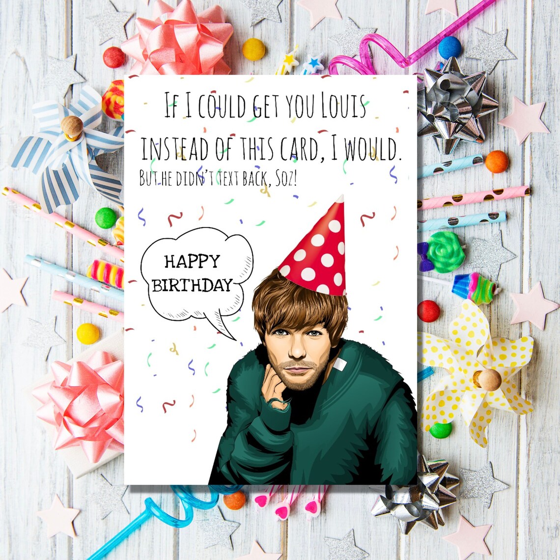 Louis Birthday Card Birthday Card Directioners Birthday - Etsy