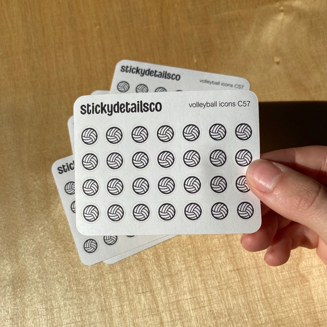 Volleyball Icons Stickers Sport Stickers, Bullet Journal Stickers ...