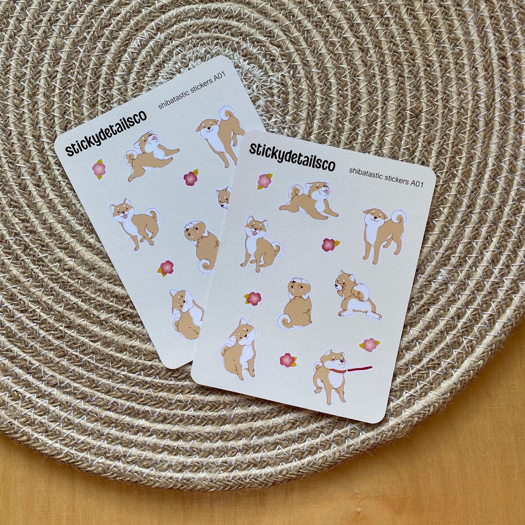 Shiba Inu Sticker Sheet Shiba Sticker Shiba Inu Merch - Etsy