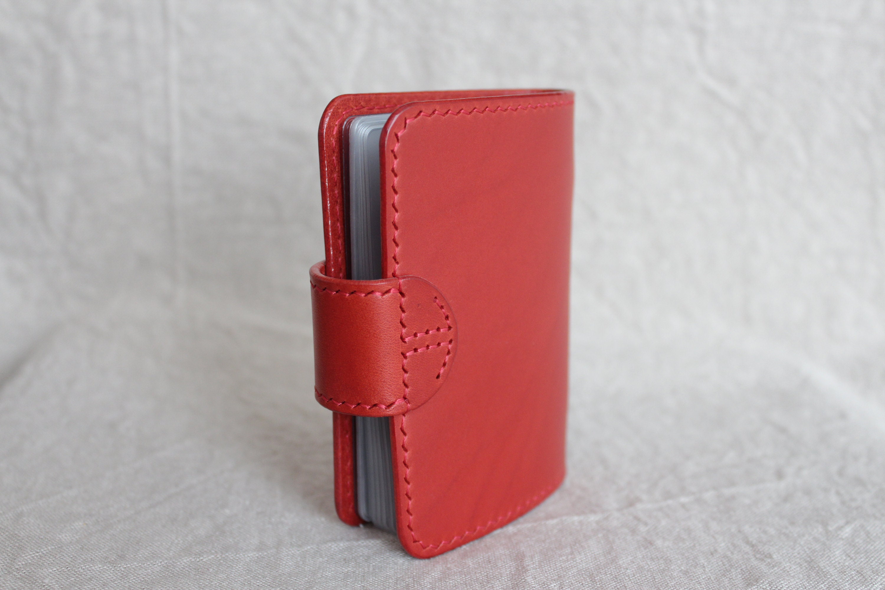 Handmade Veg Tan Leather Card Case/ Leather Card Wallet - Etsy