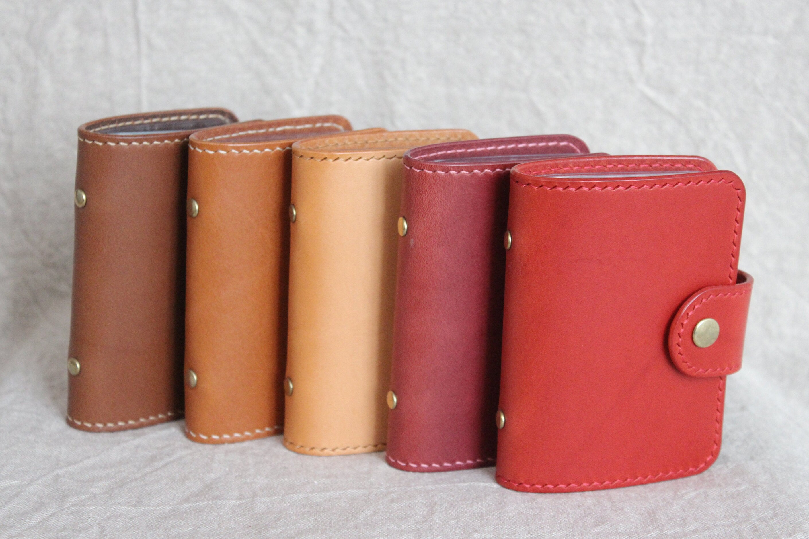 Handmade Veg Tan Leather Card Case/ Leather Card Wallet - Etsy