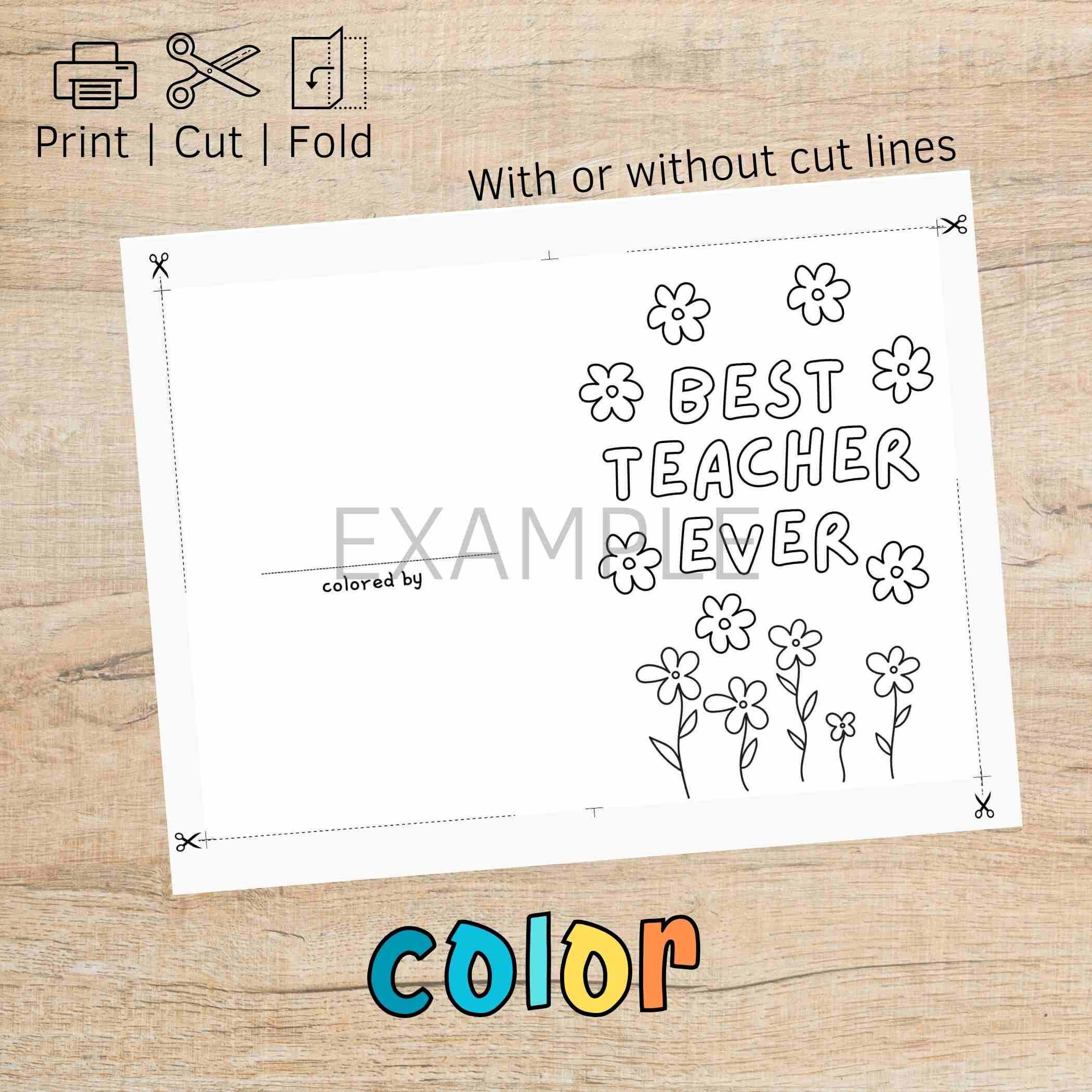 Printable Coloring Happy Birthday Card A Creative and - Etsy