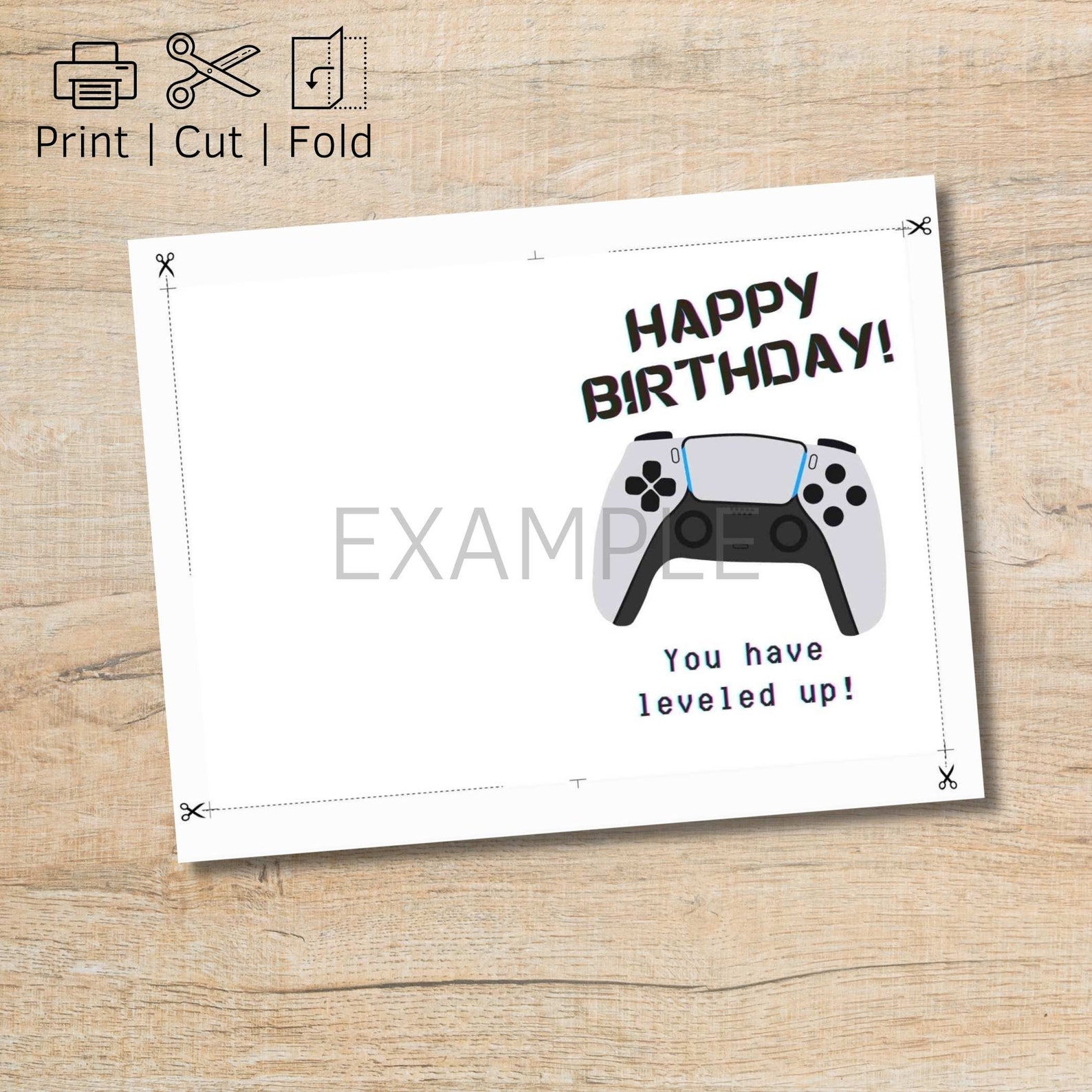Printable Gamer Happy Birthday Card, You Have Leveled Up. Digital ...