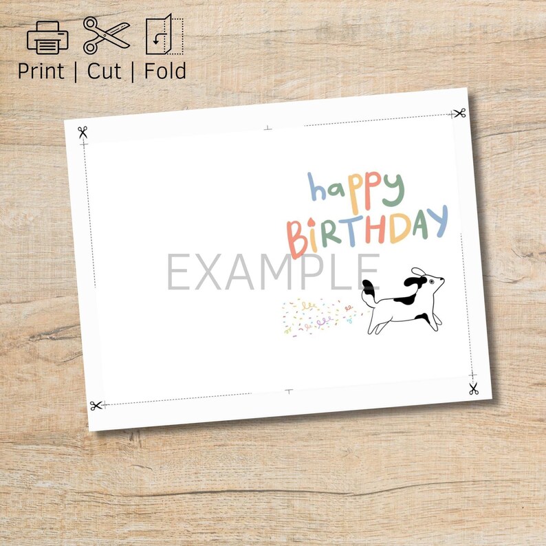 Funny Printable Dog Pooping Confetti Birthday Card - Canine Confetti ...