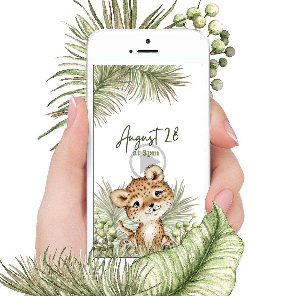 Cute Wild Baby Animals Wild One Birthday Party Editable - Etsy