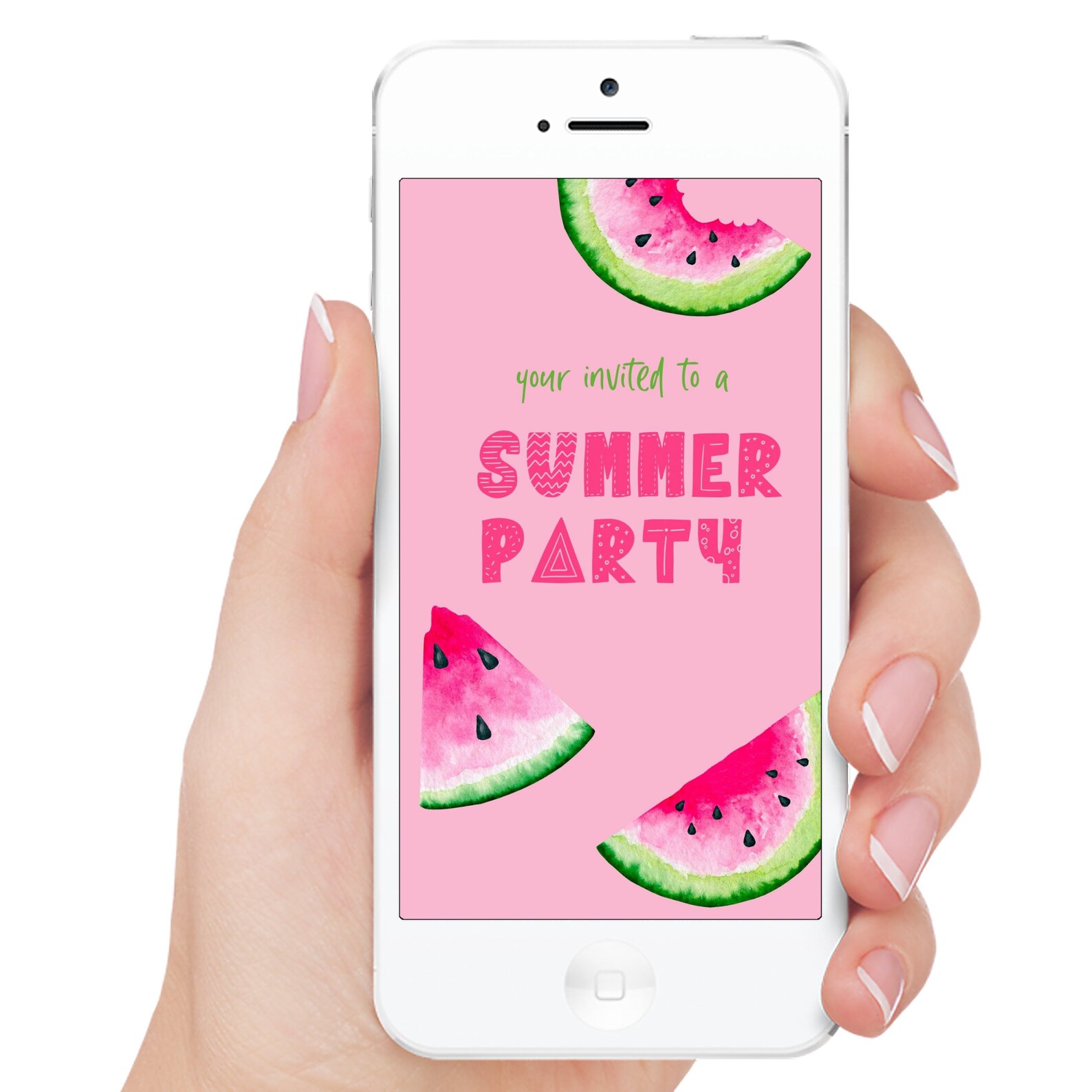 Watermelon Invitation Watermelon Party Editable Digital - Etsy