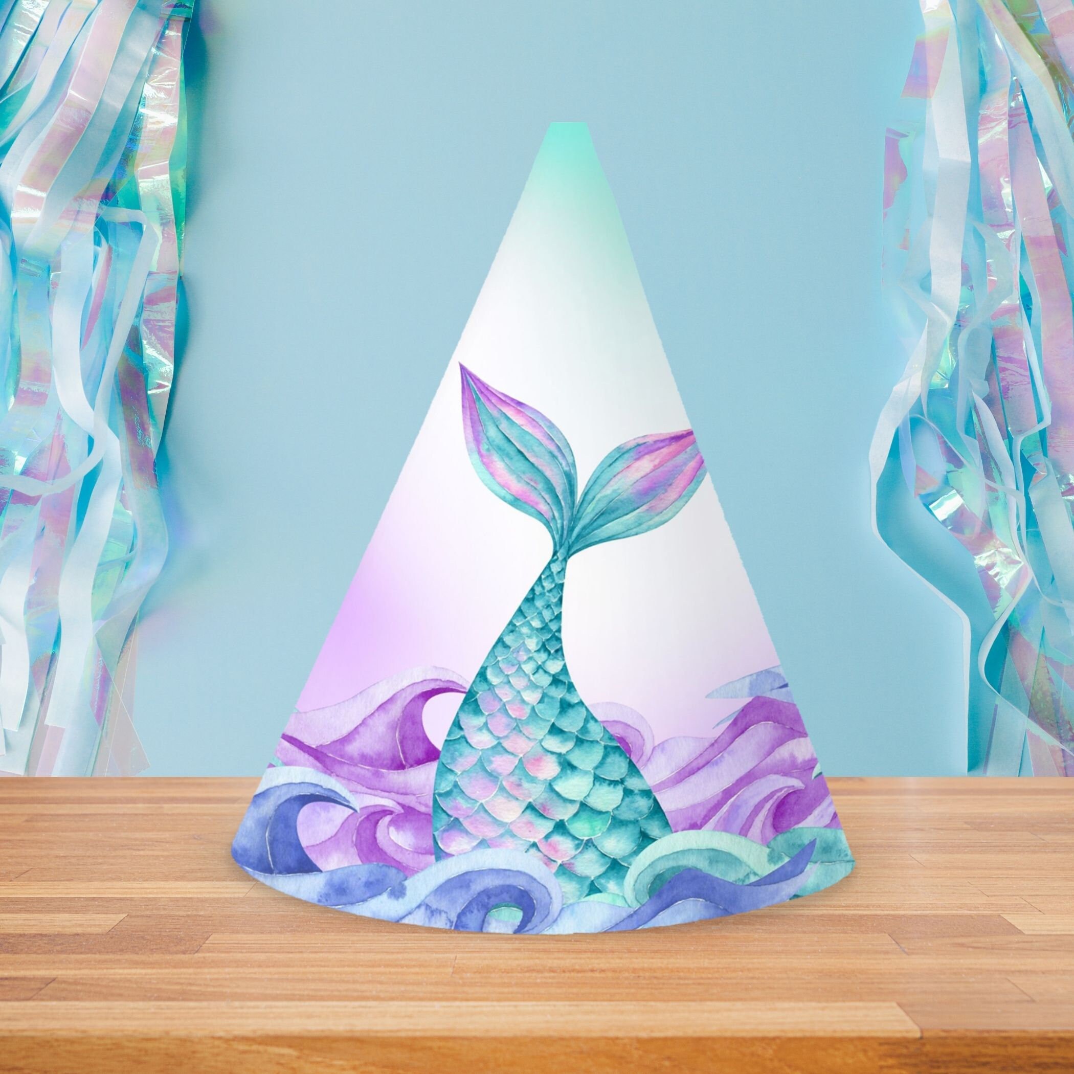 Mermaid Party Hats Girls Pool Under the Sea Birthday Party - Etsy