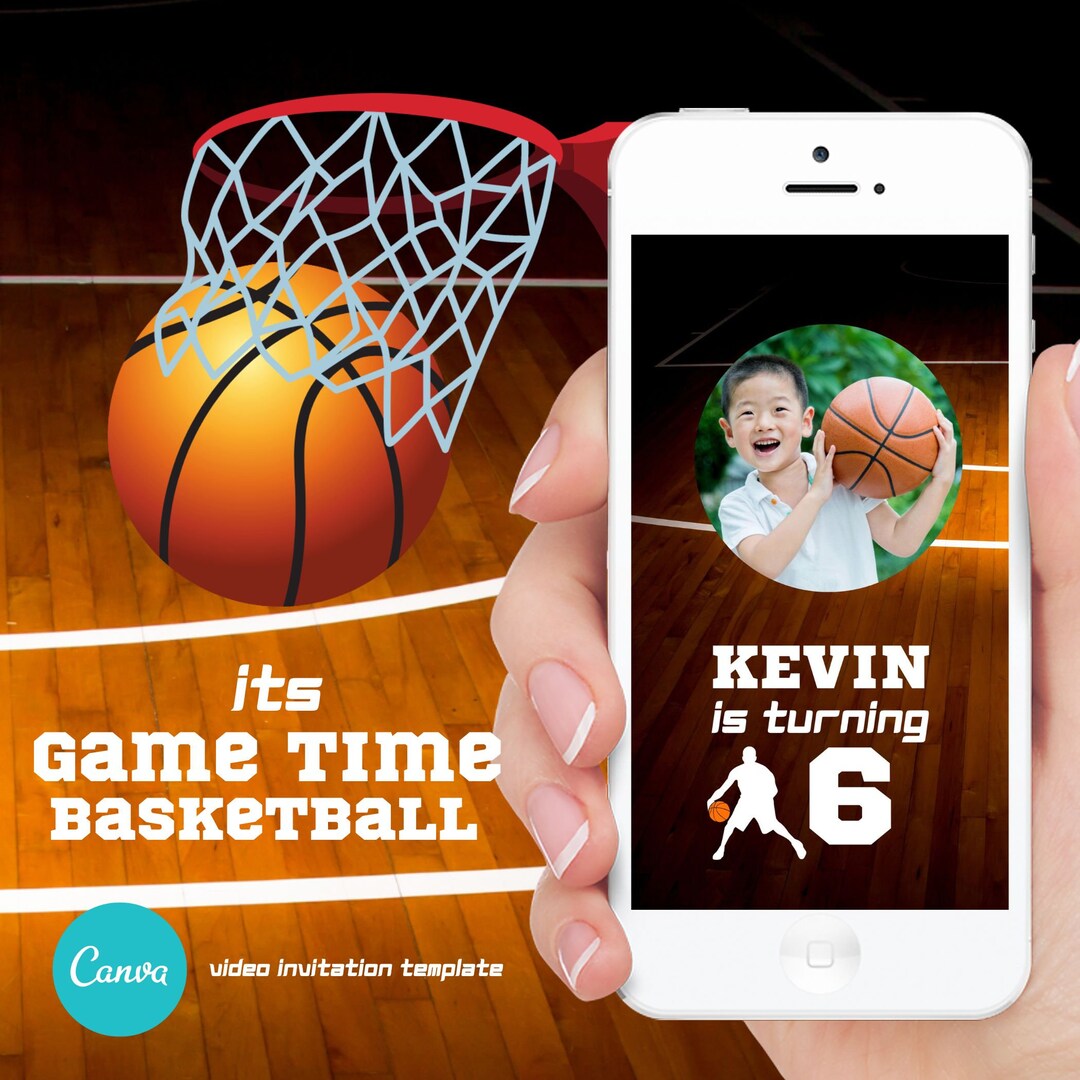 Basketball Party Invitation, Sport Party, Basketball Invitation ...