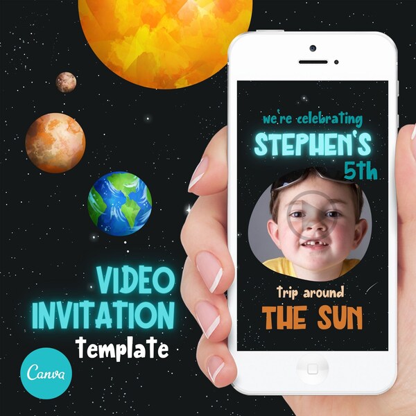 Planets Invitation - Etsy