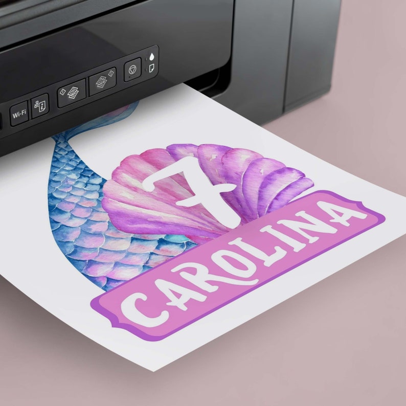 Printable Mermaid Cake Topper. Editable Cake Topper for Girls - Etsy