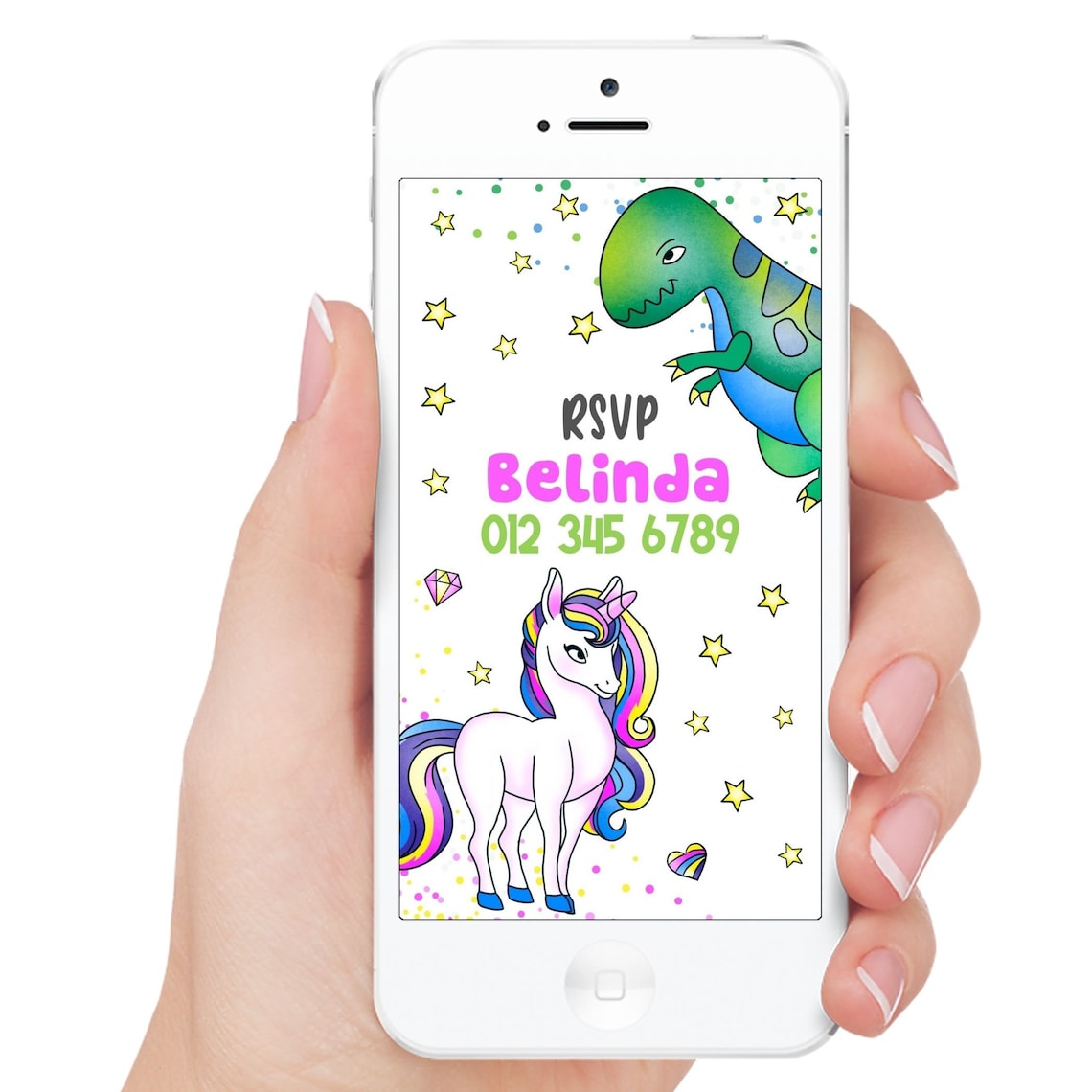 Unicorns and Dinosaurs Invitation Unicorn and Dinosaurs | Etsy