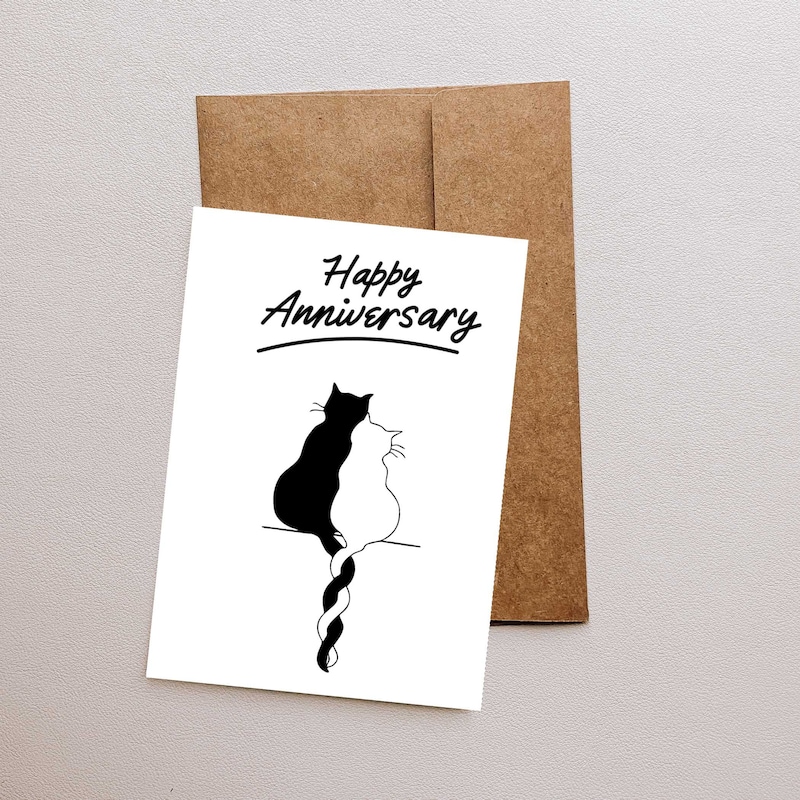 Cat Love Card - Etsy