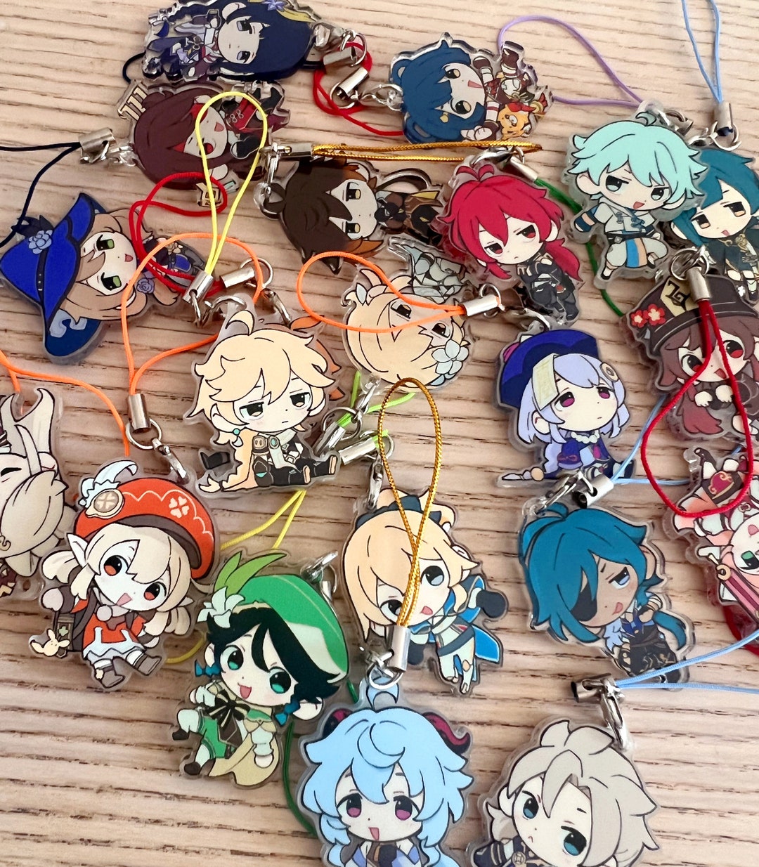 DISCOUNTED Genshin Charms 1.5 Inch Acrylic (liyue, Inuzuma, Monstadt ...