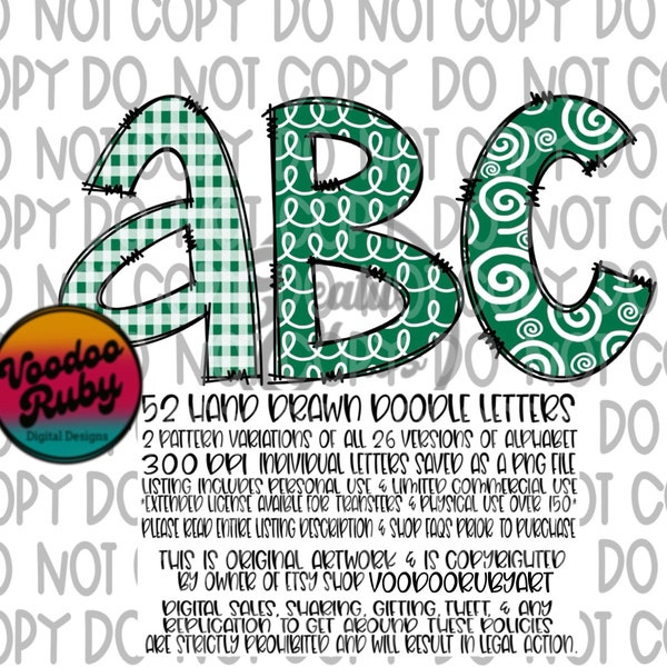 Doodle Letters - Etsy