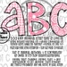 Pink White Doodle Letters PNG Alphabet Bundle PNG Hand Drawn - Etsy