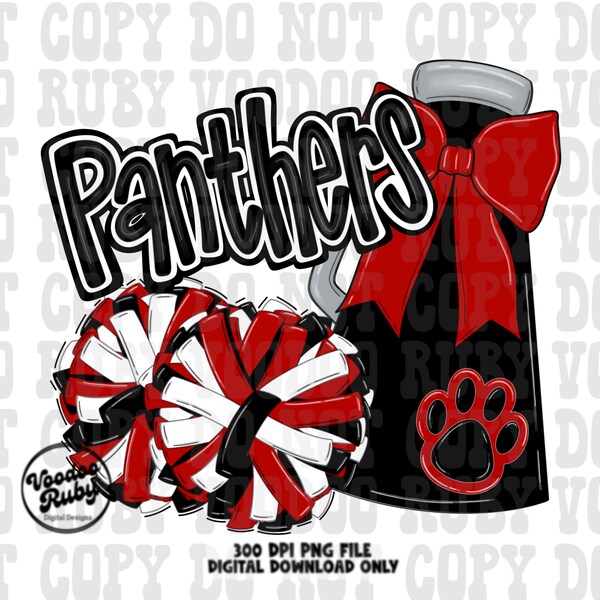 Panthers Red and Black Png - Etsy