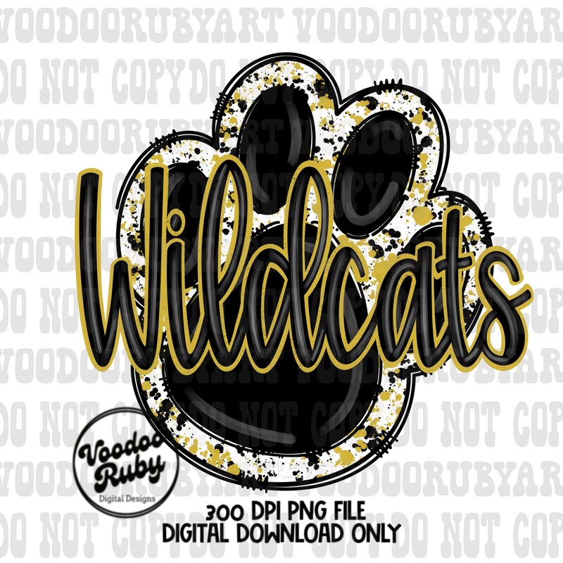 Wildcat Paw Print - Etsy