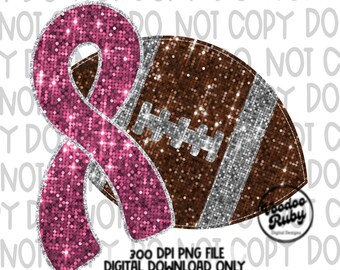 Pink Glitter Football PNG Sublimation Design Football Clipart - Etsy