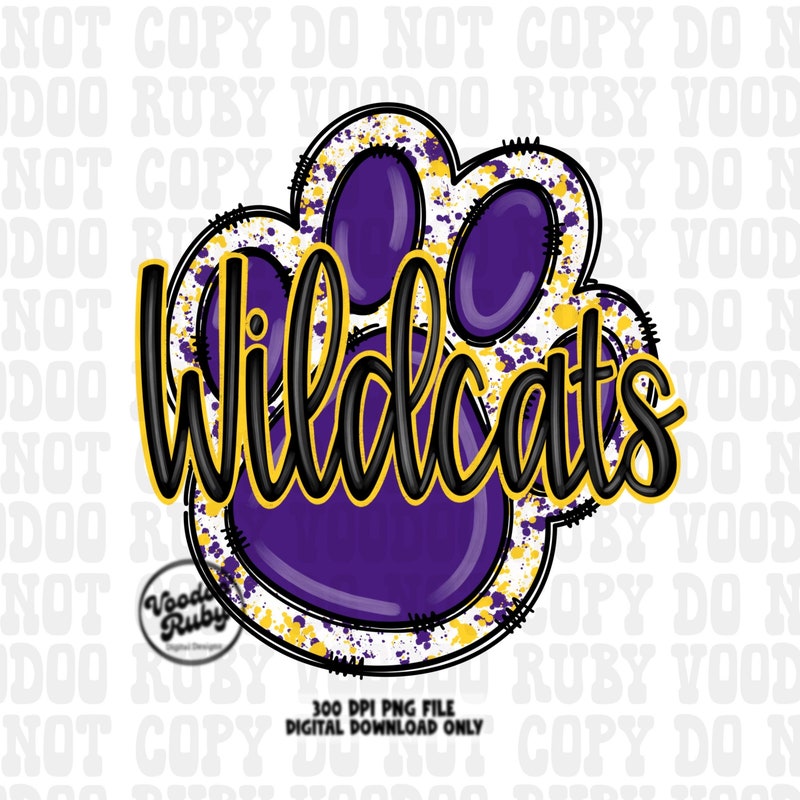 Wildcat Paw Print - Etsy