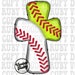 Christian Baseball Softball Cross PNG: Sports Clip Art (digital ...